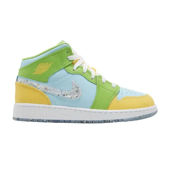 JORDAN 1 Mid Se Gs Recycled Grind Sneakers - Blue