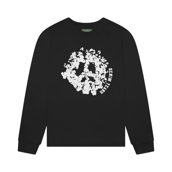 DENIM TEARS Peace Wreath Long-sleeve Tee - Black