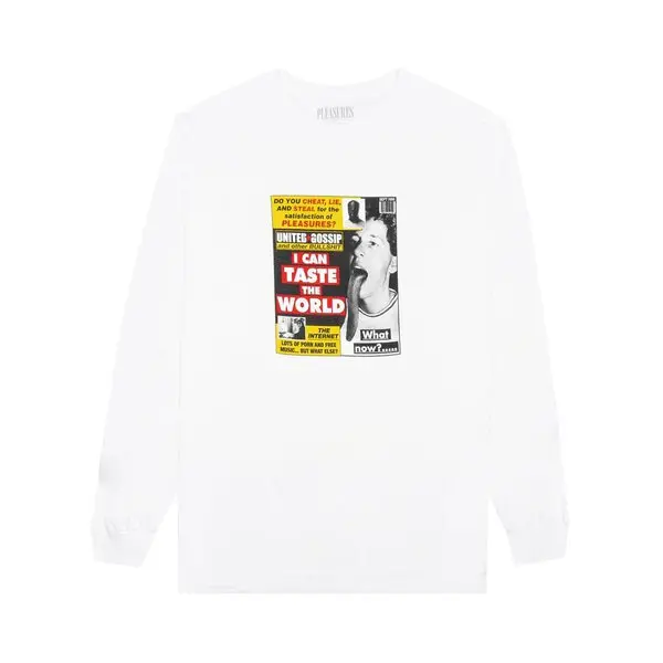 PLEASURES Gossip Long-sleeve T-shirt - White