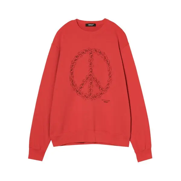 Undercover Peace Sign Sweatshirt - Red