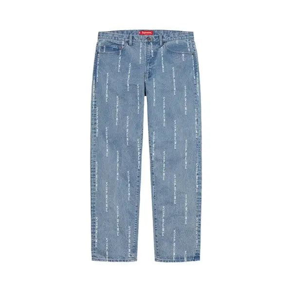 Supreme Logo Stripe Jacquard Regular Jean