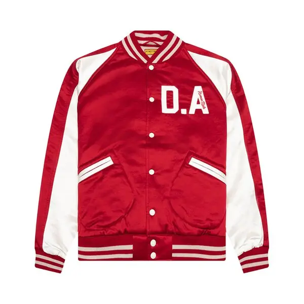 HUMAN MADE Satin Stadium Jacket - Red