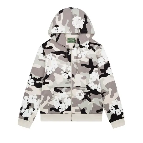DENIM TEARS Wreath Zip Up Hoodie - Multicolor
