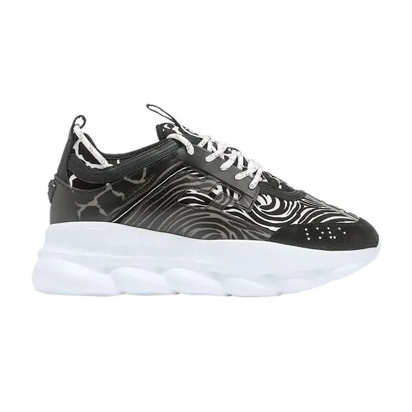 Versace Chain Reaction Zebra Print Sneakers
