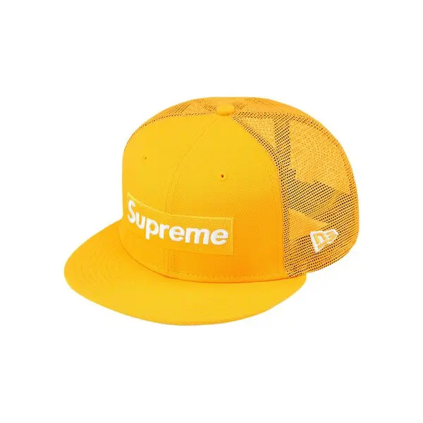 Supreme Box Logo Mesh Back New Era - Yellow