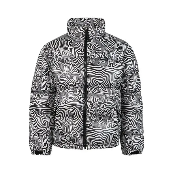 Vetements Logo Zebra Puffer Jacket
