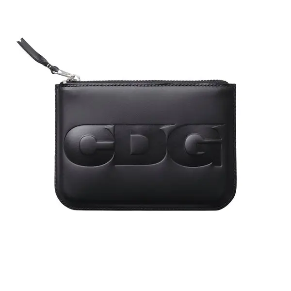 Comme Des Garçons Embossed Logo Wallet - Black