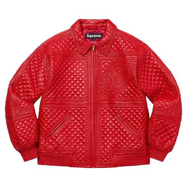 Supreme Studded Quilted Leather Jacket
