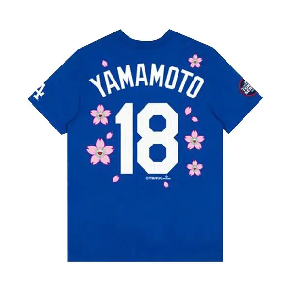 Nike X Takashi Murakami X Mlb World Tour Tokyo Series 2025 Yamamoto Dodgers Short-sleeve Tee - Blue