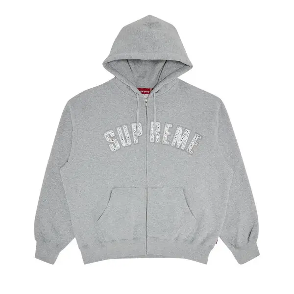 Supreme X B.b. Simon Zip Up Hooded Sweatshirt - Grey