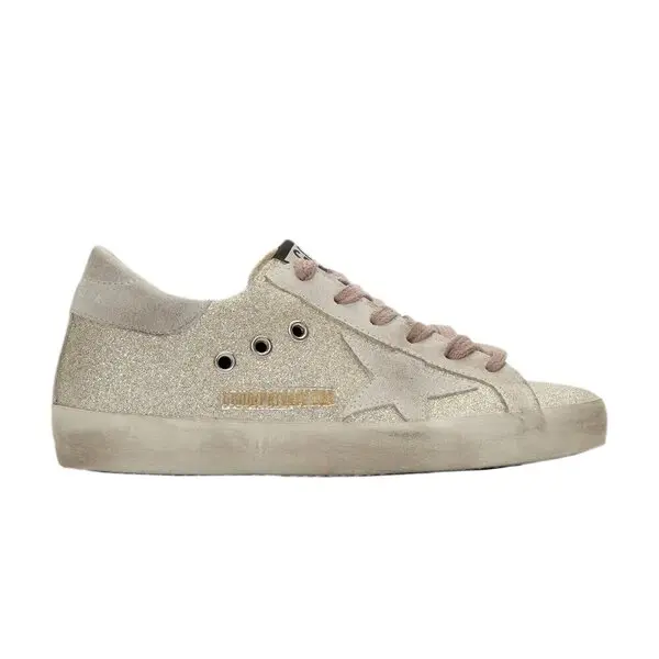 GOLDEN GOOSE Superstar Fine Glitter Sneakers - Silver