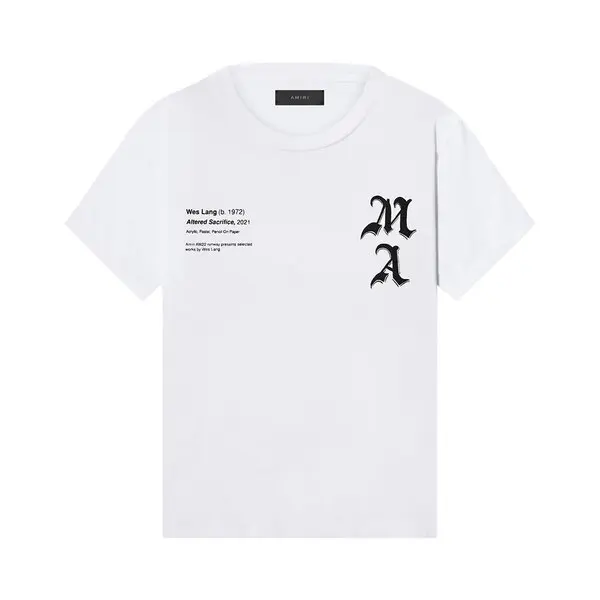 Amiri X Wes Lang Checker Skull T-shirt - White