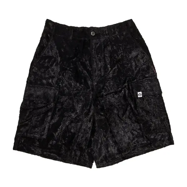 Supreme X Goodenough Crushed Rayon Pile Cargo Short - Black