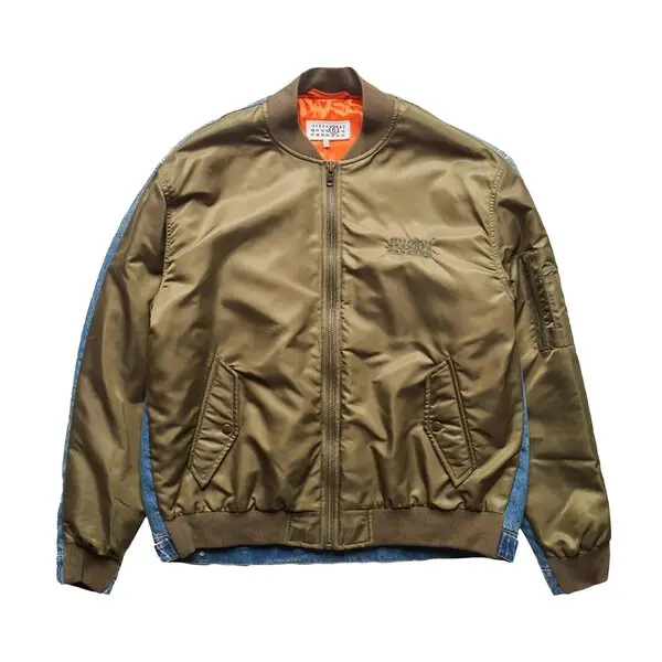 MAISON MARGIELA Double Fabric Zip Bomber Jacket