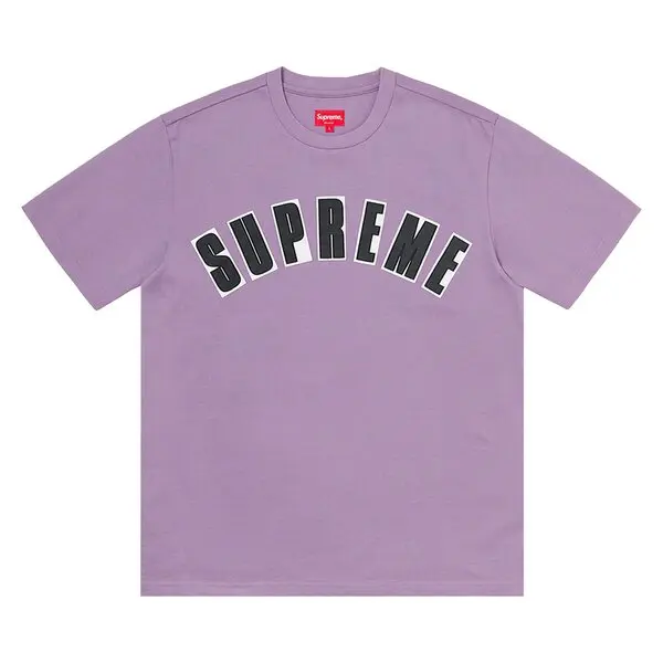 Supreme Arc Appliqué Short-sleeve Top - Purple