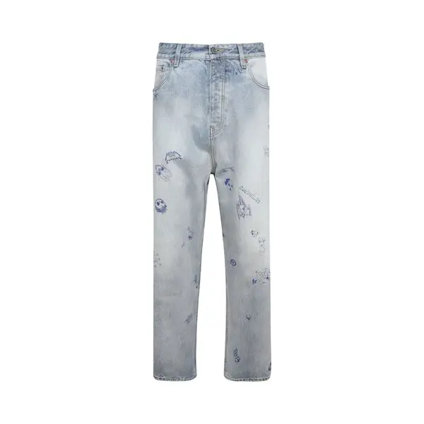 Vetements Scribbled Baggy Jeans