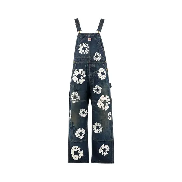 SAINT MXXXXXX X Denim Tears Wreath Overalls - Blue