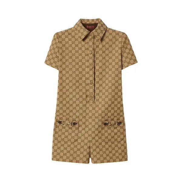 Gucci Patterned Jumpsuit - Brown