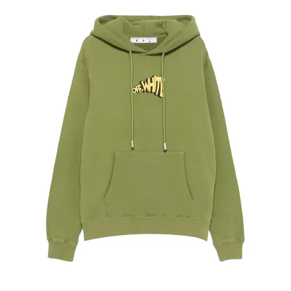 Off-White Arrows Print Hoodie - Green