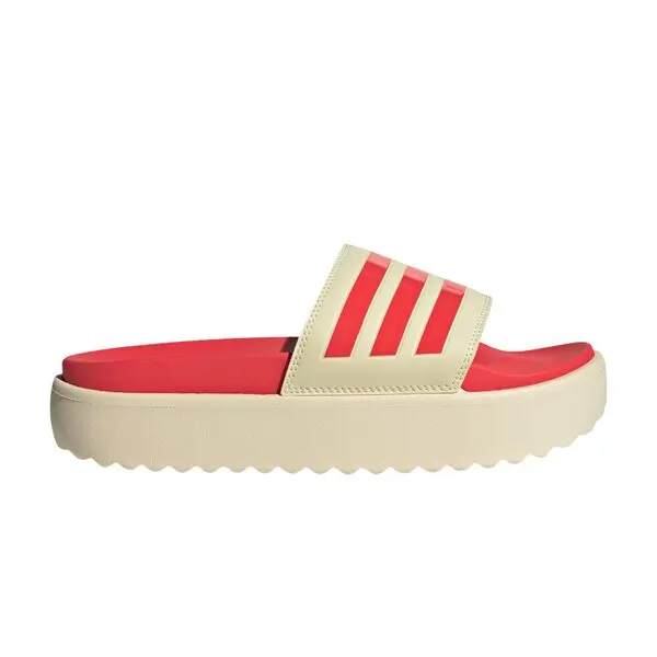 Adidas Adilette Platform Slides - Red