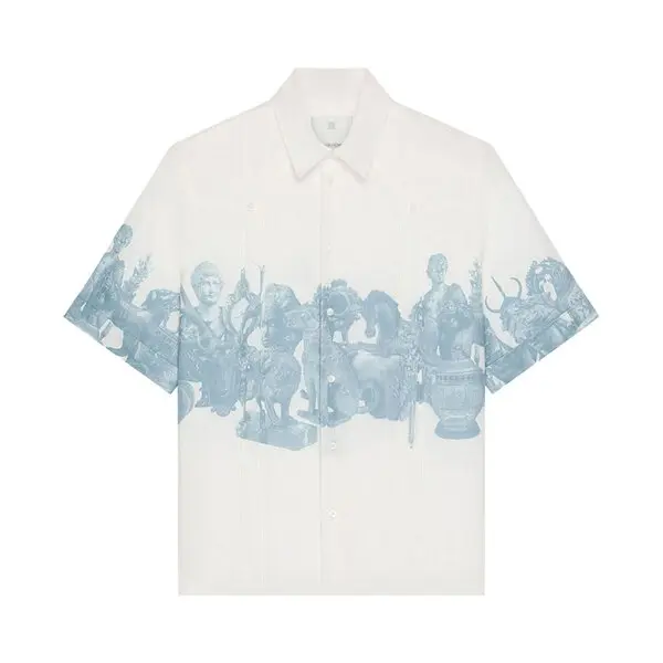 Givenchy Short-sleeve Shirt With Pintucks - Blue