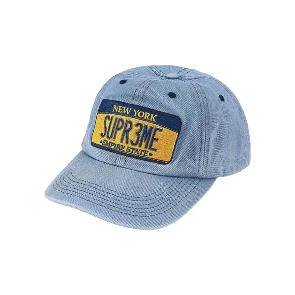 Supreme License Plate 6-panel Hat - Blue