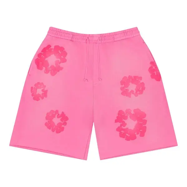 DENIM TEARS Mono Cotton Wreath Sweat Shorts - Pink
