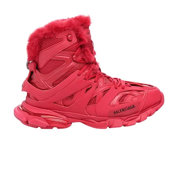 Balenciaga Track Hike High Faux Fur Sneakers
