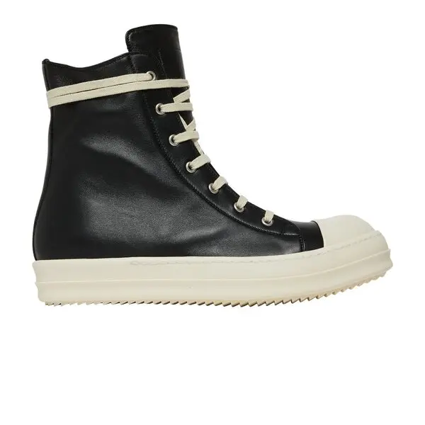 Rick Owens Strobe Leather High Top Sneakers