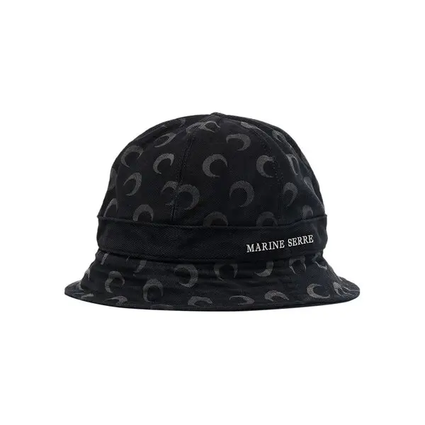 MARINE SERRE Moon Print Bucket Hat - Black