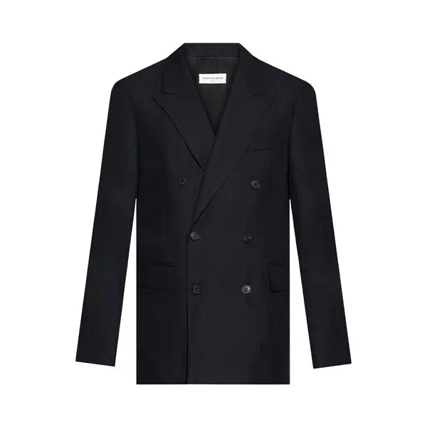Dries Van Noten Slim Fit Double Breasted Blazer