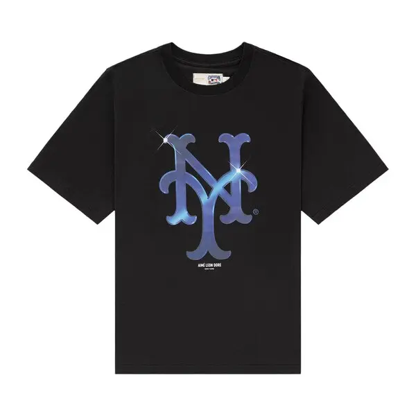 Aimé Leon Dore X New York Mets Logo Tee - Black