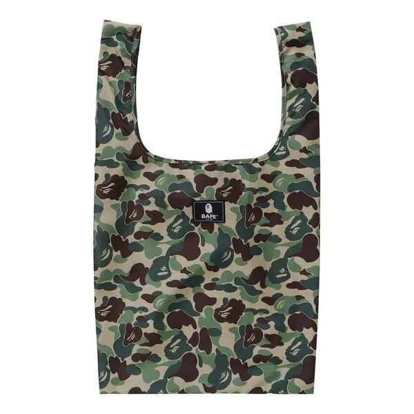 A BATHING APE Abc Camo L Shopping Bag - Green