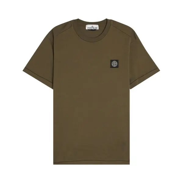 Stone Island Compass Patch Logo T-shirt - Green