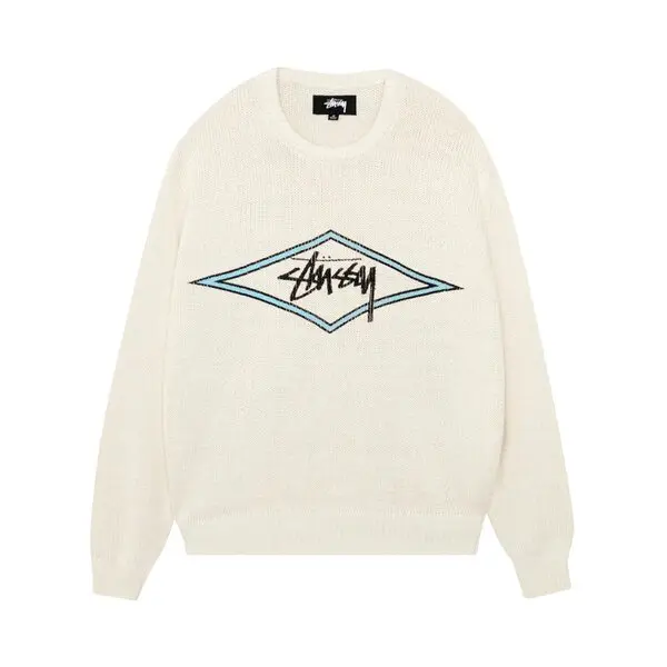 StüSsy Surf Team Sweater - Cream | Editorialist