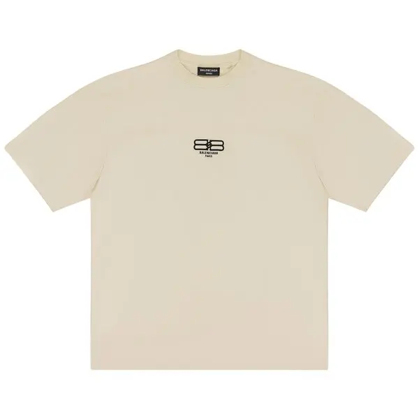 Balenciaga Logo T-shirt - Cream