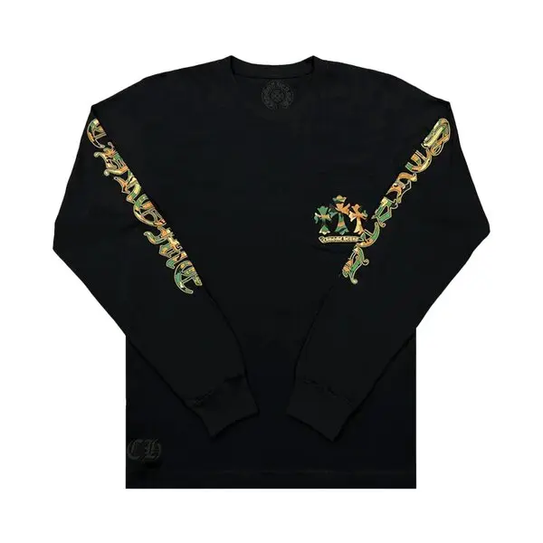 Chrome Hearts Horse Shoe Long-sleeve T-shirt /camo - Black