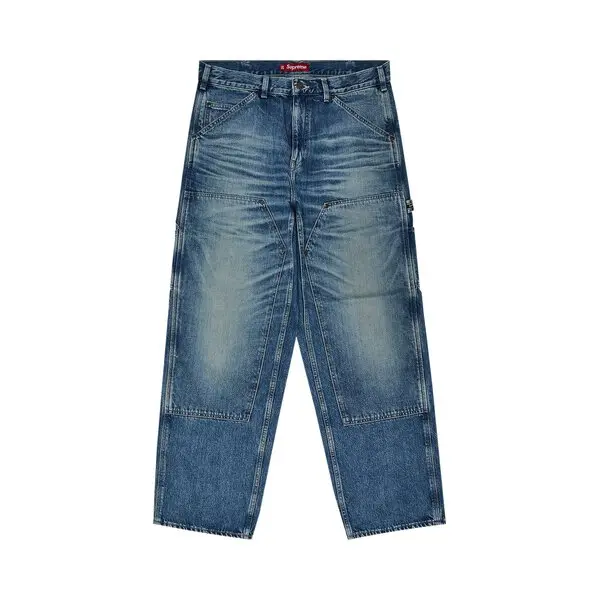Supreme Worn Double Knee Painter Pant - Blue | Editorialist