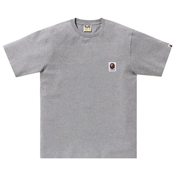 A BATHING APE Ape Head Label Tee - Grey