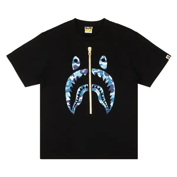 A BATHING APE Shark Camo T-shirt - Black