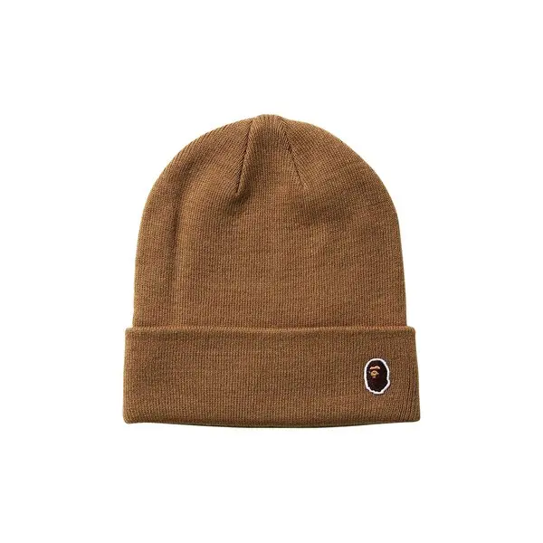 A BATHING APE Ape Head Knit Cap - Tan