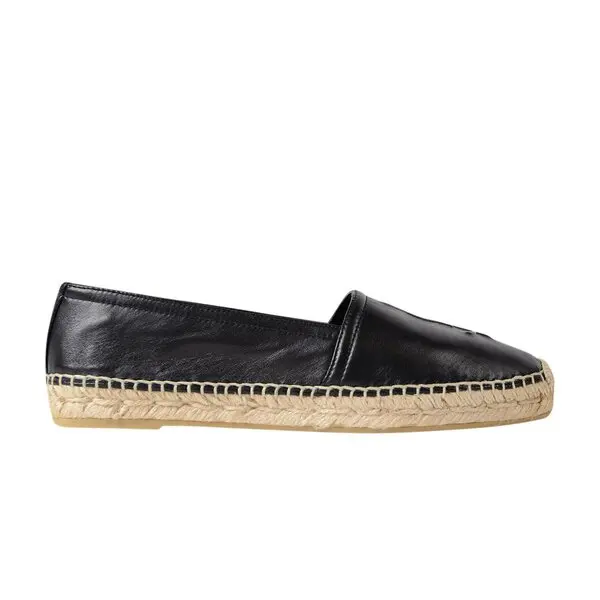 Saint Laurent Logo Espadrilles - Black