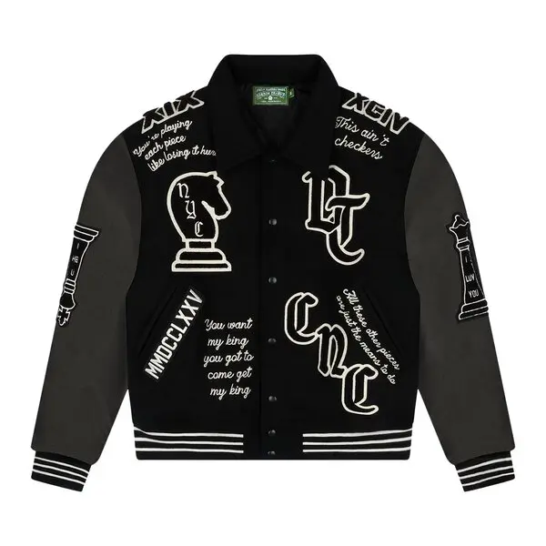 DENIM TEARS Varsity Jacket - Black
