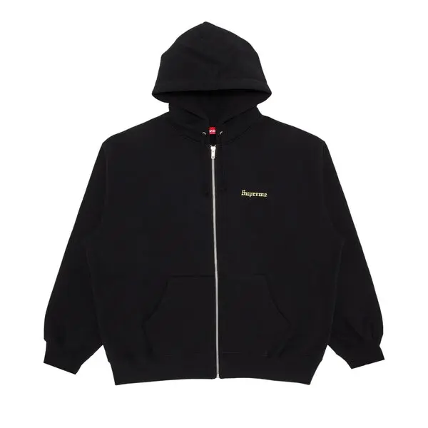 Supreme Crest Zip Up Hooded Sweatshirt - Black