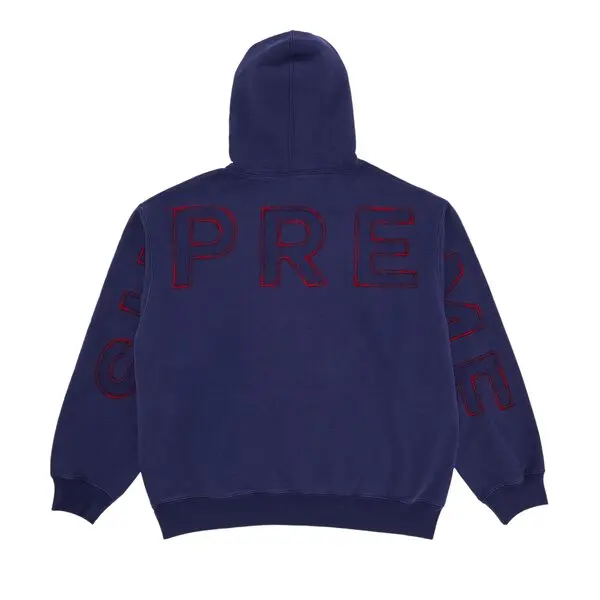 Supreme Frayed Hooded Sweatshirt - Blue