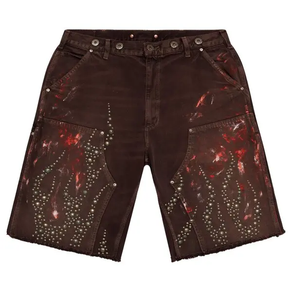 HELLSTAR Studded Denim Shorts