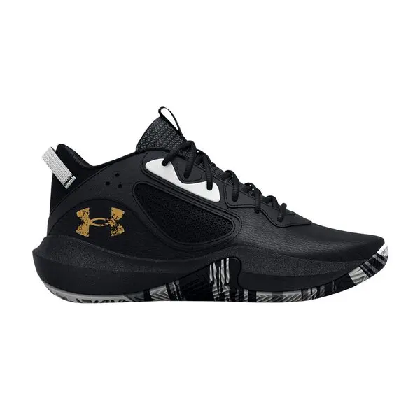 Under Armour Lockdown 6 Gs Metallic Gold Sneakers - Black