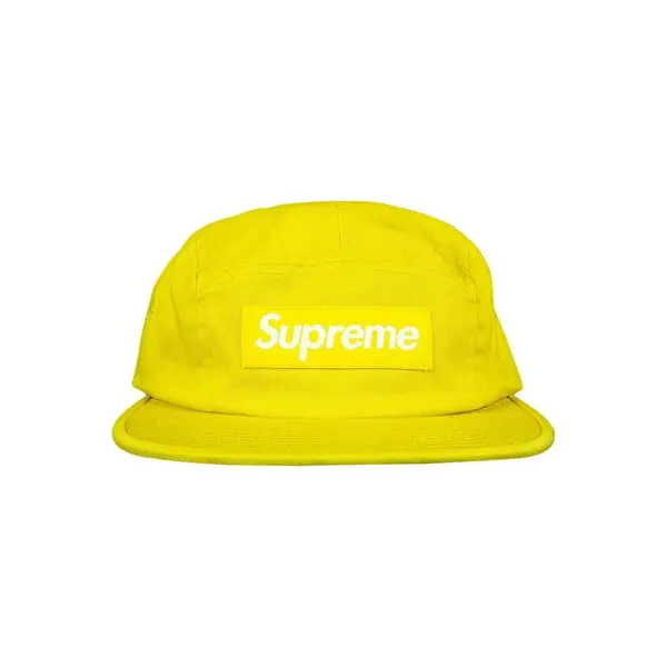 Supreme Washed Chino Twill Camp Cap - Yellow