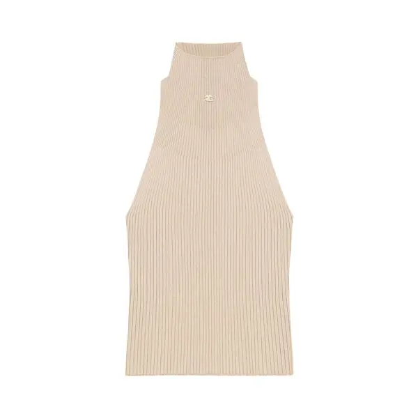 COURREGES Mockneck Light Rib Top