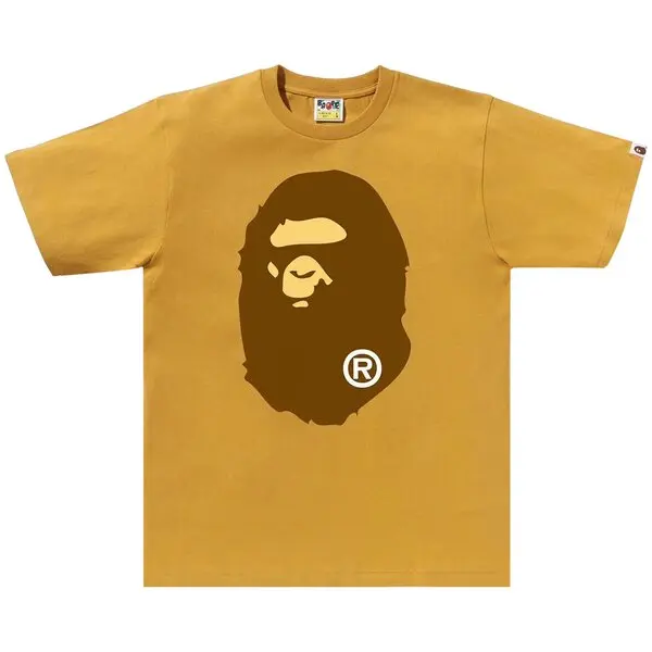 A BATHING APE Big Ape Head Tee - Yellow